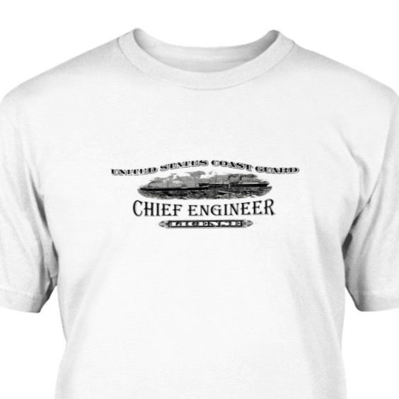 USCG Chief Engineer T Shirt U.S. Merchant Marine Navy Nautical Boating ...